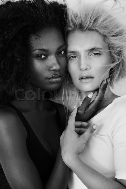 Beautiful women touching, portrait | Stock image | Colourbox