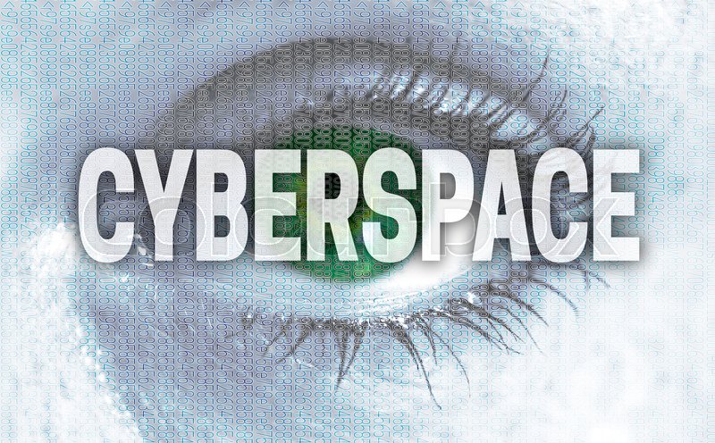 Cyberspace eye looks at viewer concept. | Stock image | Colourbox