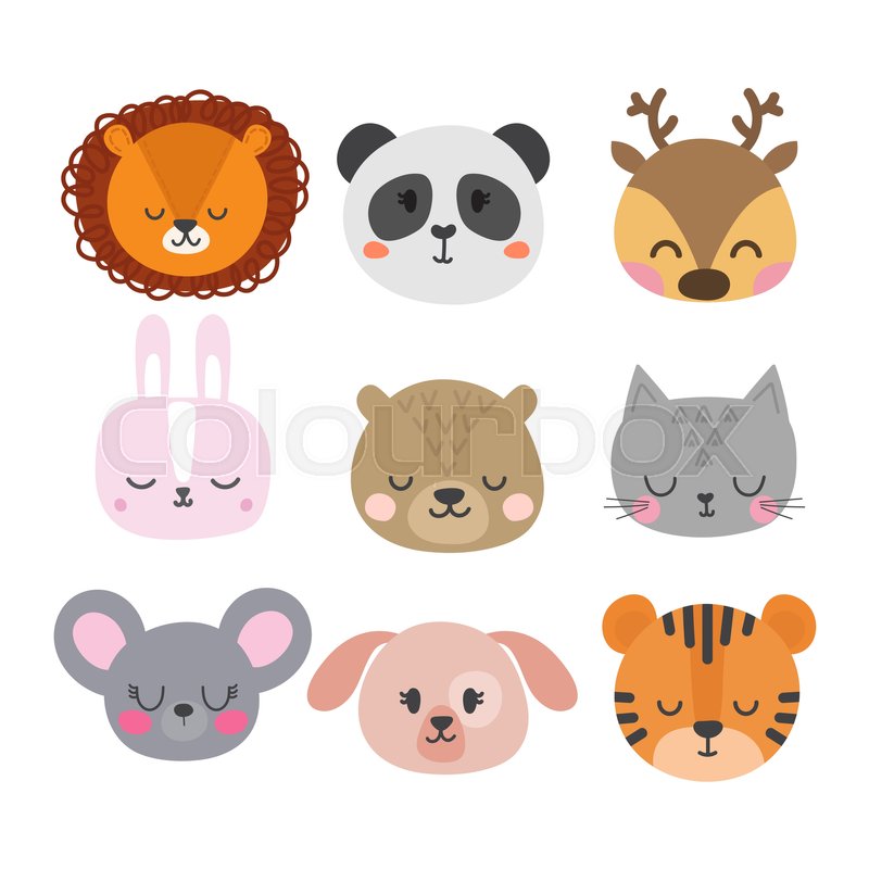 Cute Cartoon Zoo Animals