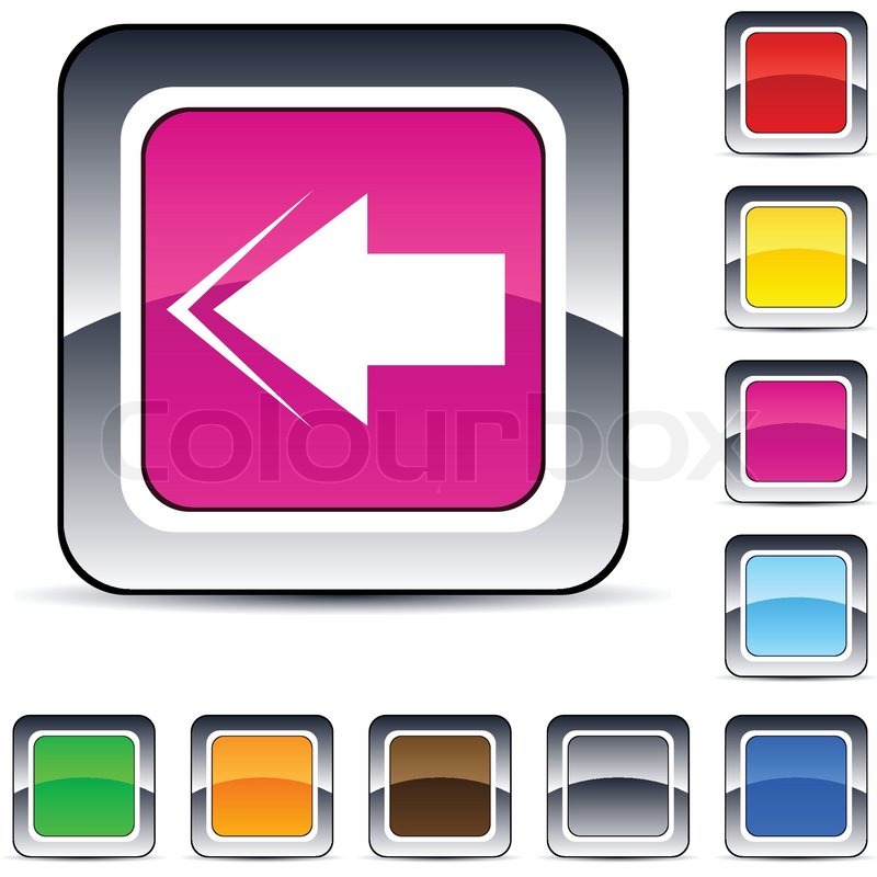 Zurück-Pfeil glossy square web buttons | Vektorgrafik | Colourbox Zurück-Pfeil glossy square web buttons | Vektorgrafik | Colourbox