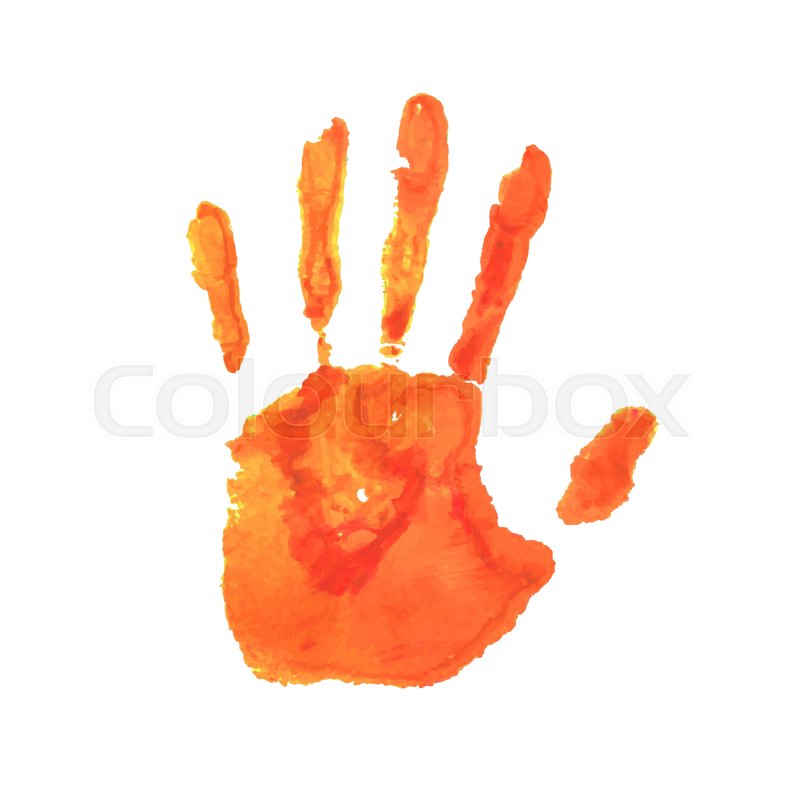 Art hand paint imprint mark. Vector ... | Stock vector | Colourbox