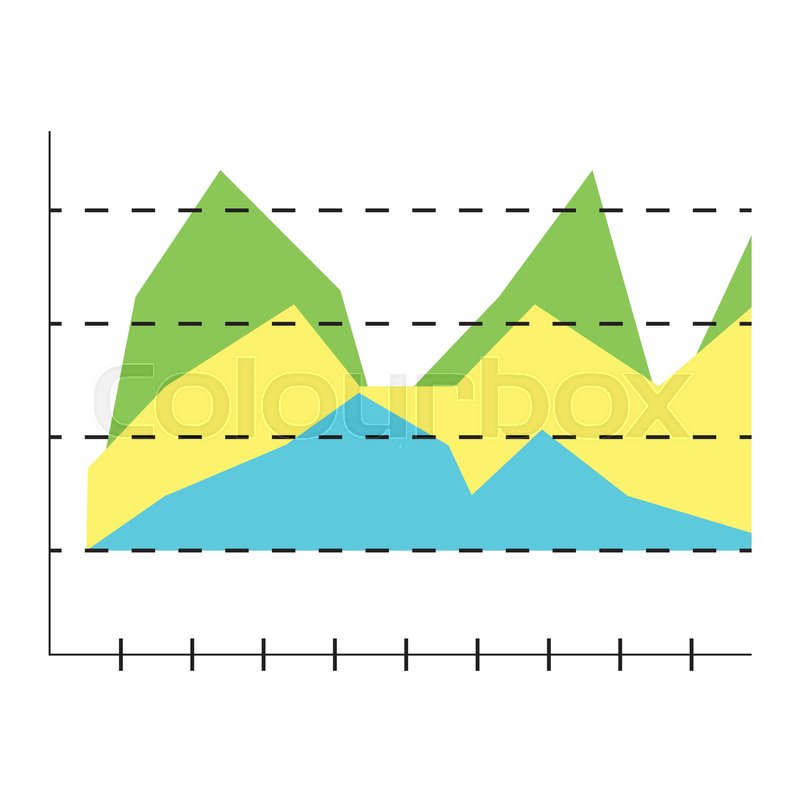 Layer chart vector. Business graph ... | Stock vector | Colourbox