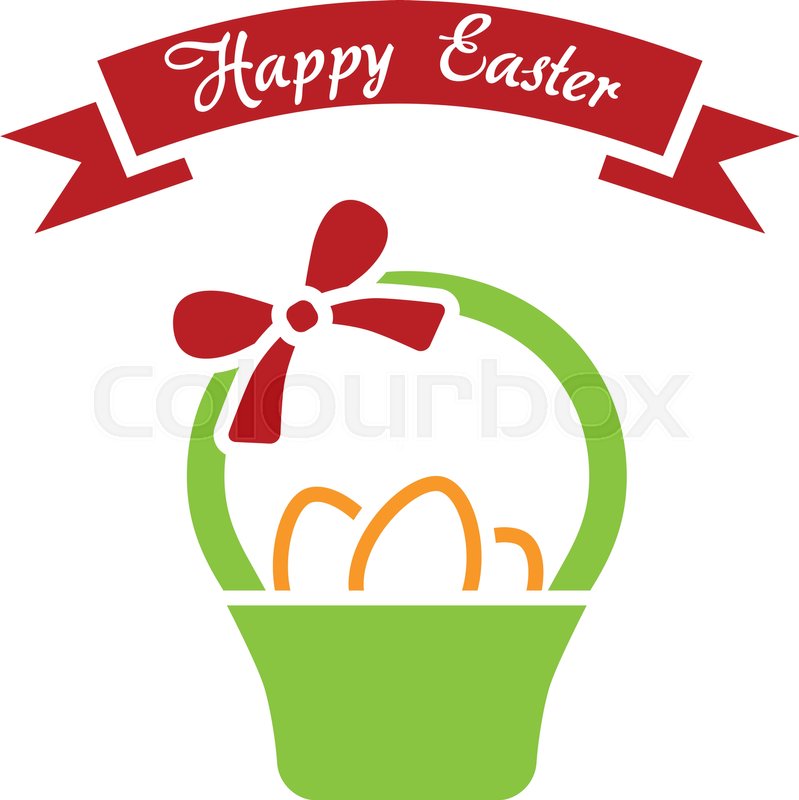 Happy easter simple vector | Stock vector | Colourbox