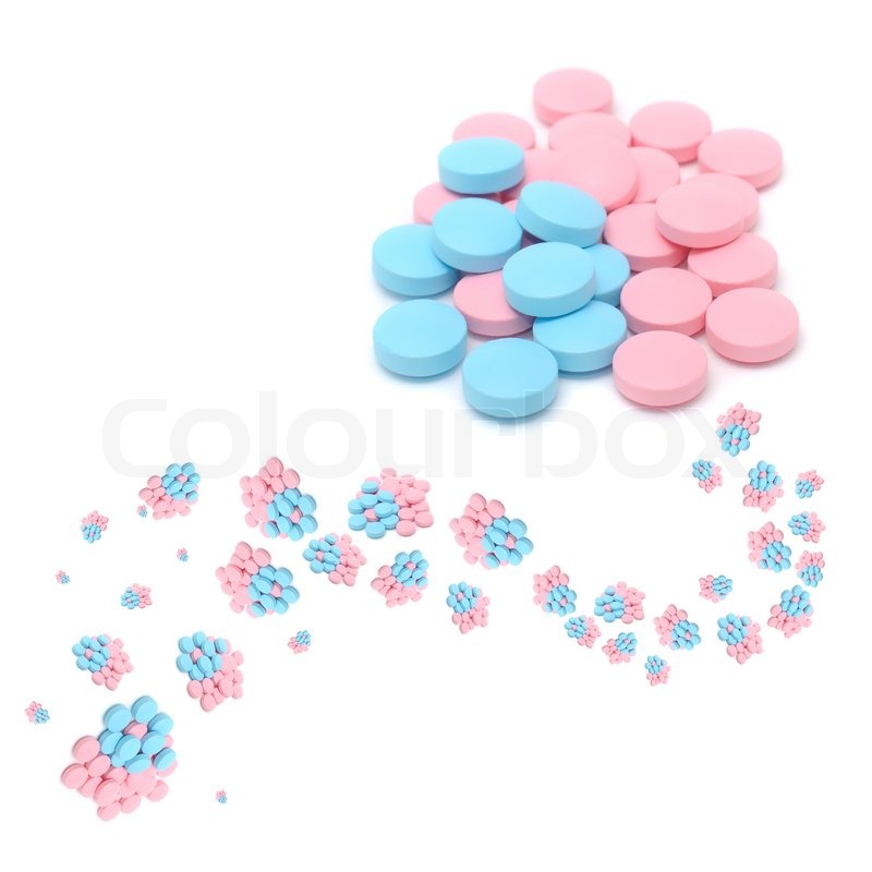Creative Blue and Pink Pills | Stock image | Colourbox