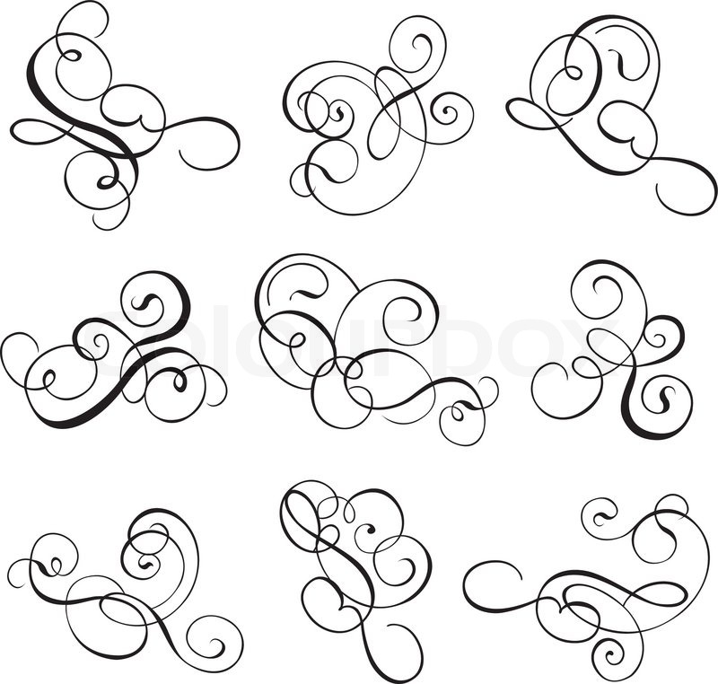 Decorative Scroll Line Clip Art