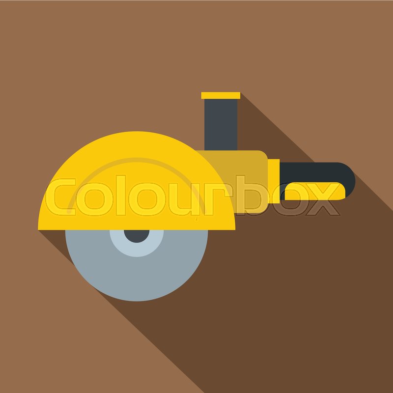 High speed cut off machine icon. Flat ... | Stock vector | Colourbox