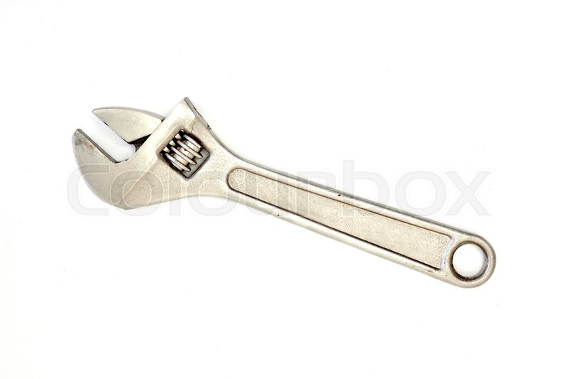 A studio photo of a wrench on a white ... | Stock image | Colourbox