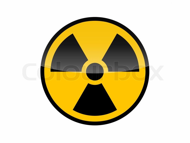 Radioactive round sign isolated on ... | Stock image | Colourbox