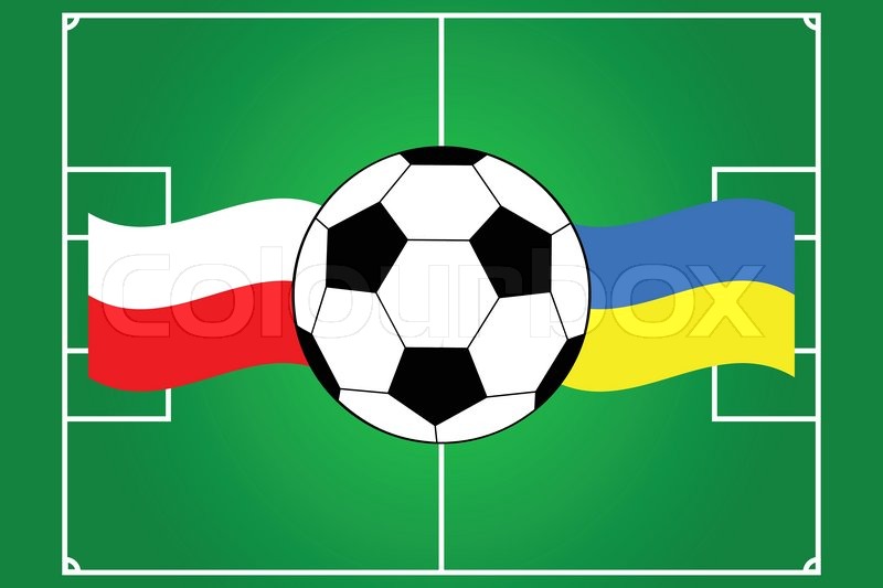 Vektor af fodbold med vajende flag i ... | Stock vektor | Colourbox