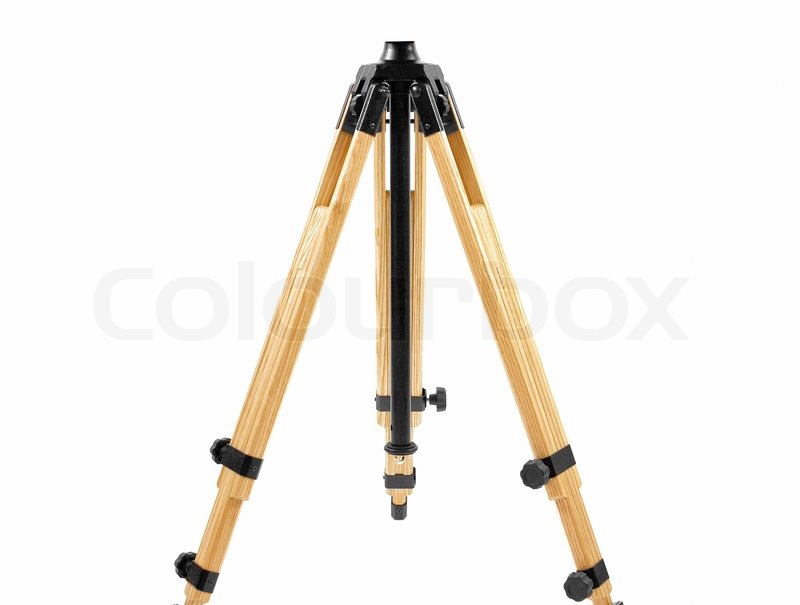 Træ stativ på en hvid baggrund | Stock foto | Colourbox