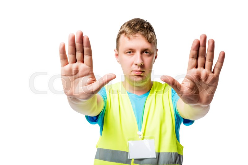 STOP! Danger zone, unauthorized entry ... | Stock image | Colourbox