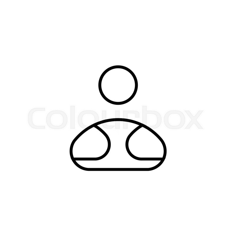 Person icon on white background. ... | Stock vector | Colourbox