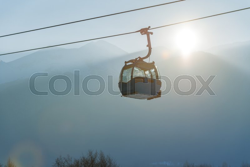 Ropeway and cable car transport system ... | Stock image | Colourbox