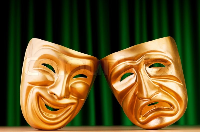Masks with the theatre concept | Stock image | Colourbox