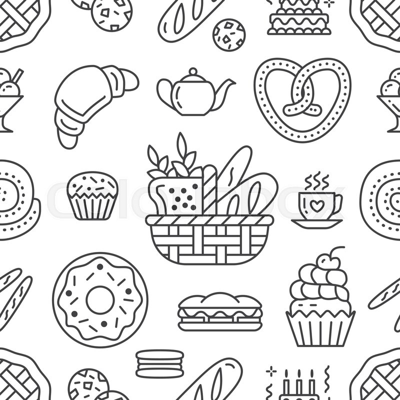 Bakery Shop Clip Art Black And White