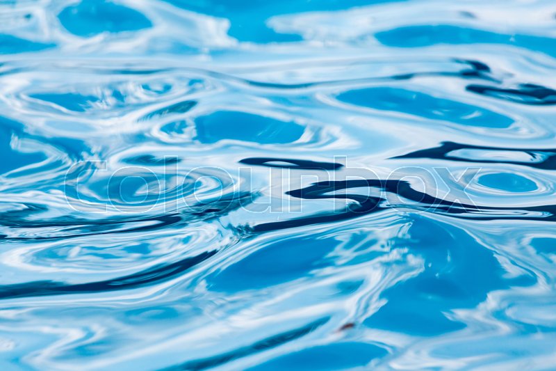The smooth water in the pool as a ... | Stock image | Colourbox