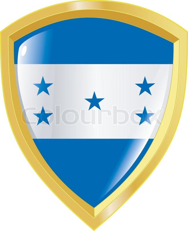 Golden coat of arms of Honduras | Stock vector | Colourbox