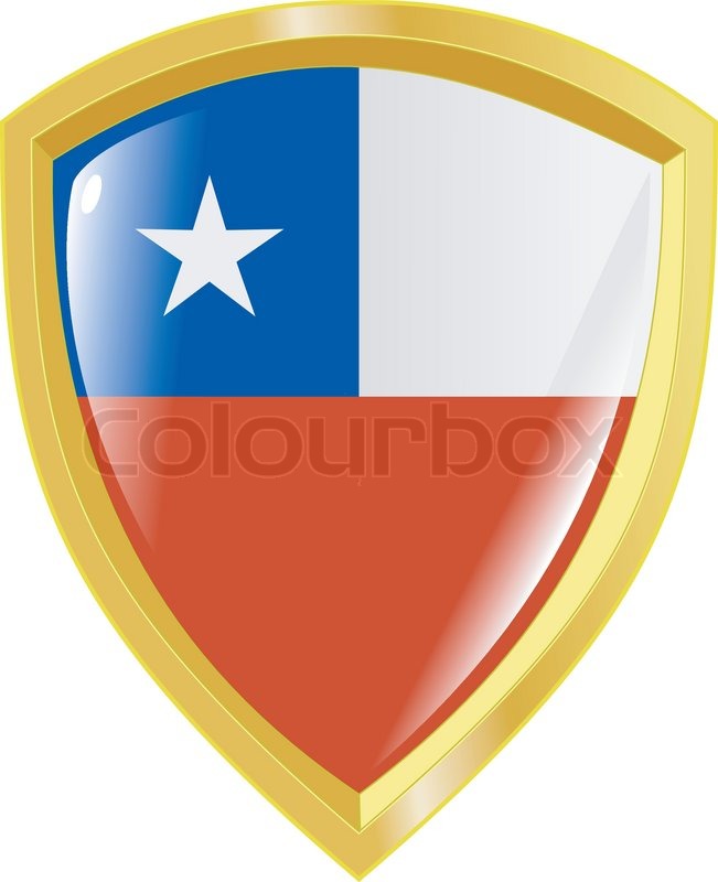 Golden coat of arms of Chile | Stock vector | Colourbox