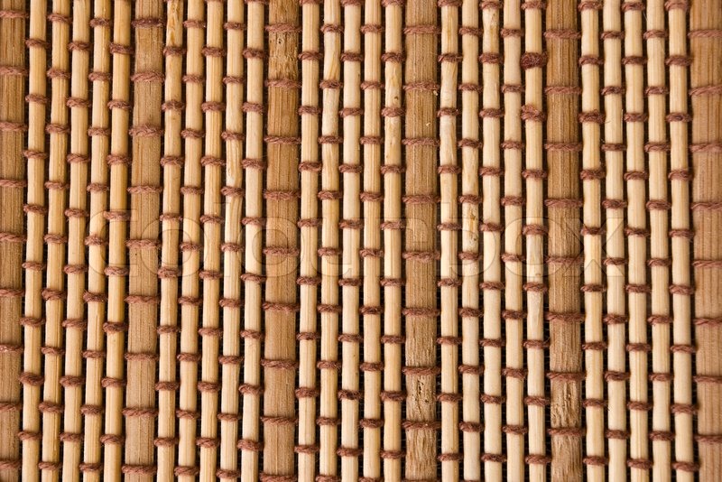 Mat made out of bamboo pieces | Stock image | Colourbox