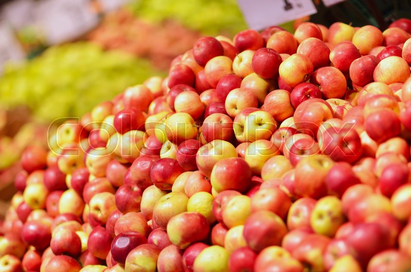 Image of fresh apples in supermarket ... | Stock Photo | Colourbox