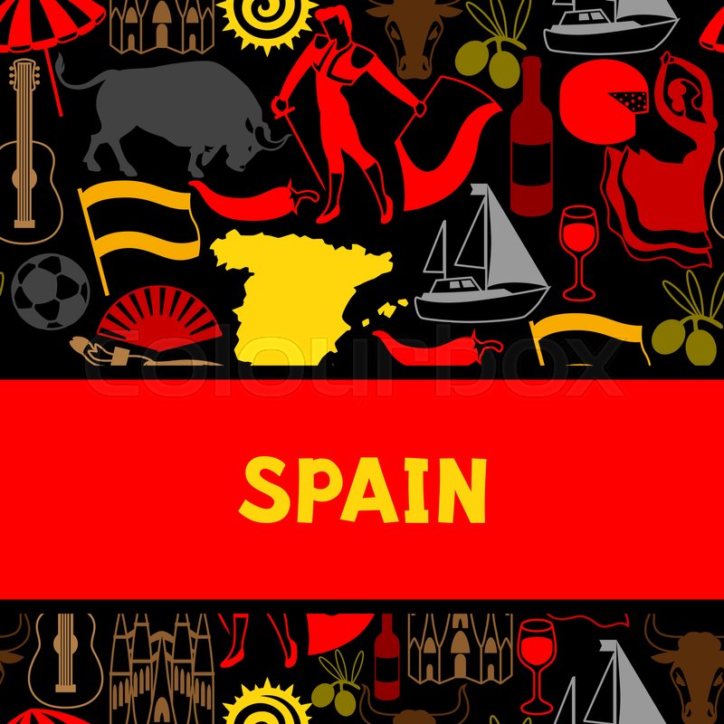 Spain background design. Spanish ... | Stock vector | Colourbox