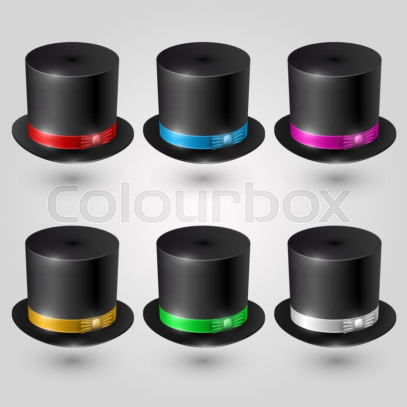 Magic hat art color set. Vector ... | Stock vector | Colourbox
