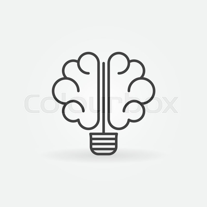 Brain Bulb Vector