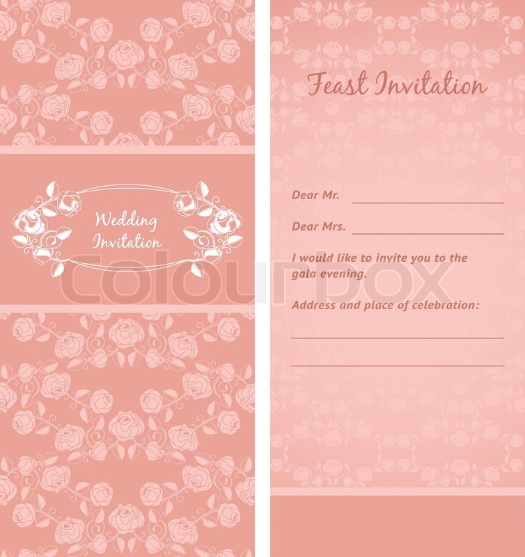 Feast - Invitation, skabelon | Stock vektor | Colourbox