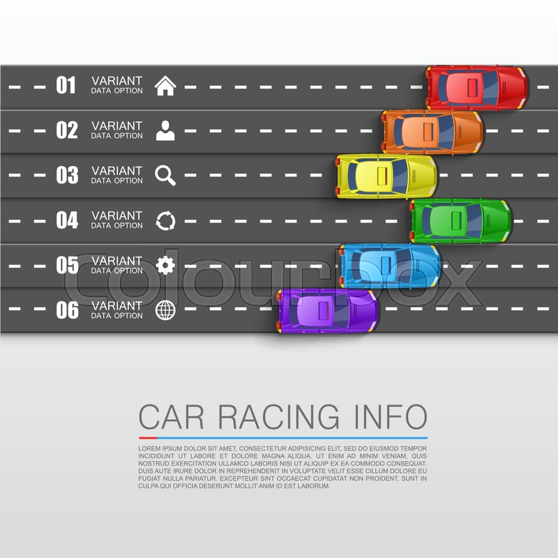 Car racing info art cover. Vector ... | Stock vector | Colourbox