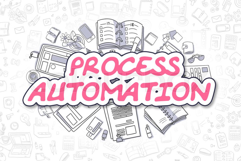 Process Automation Doodle Illustration ... | Stock image | Colourbox