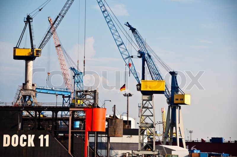 Large dry dock for ship inspections and ... | Stock image | Colourbox