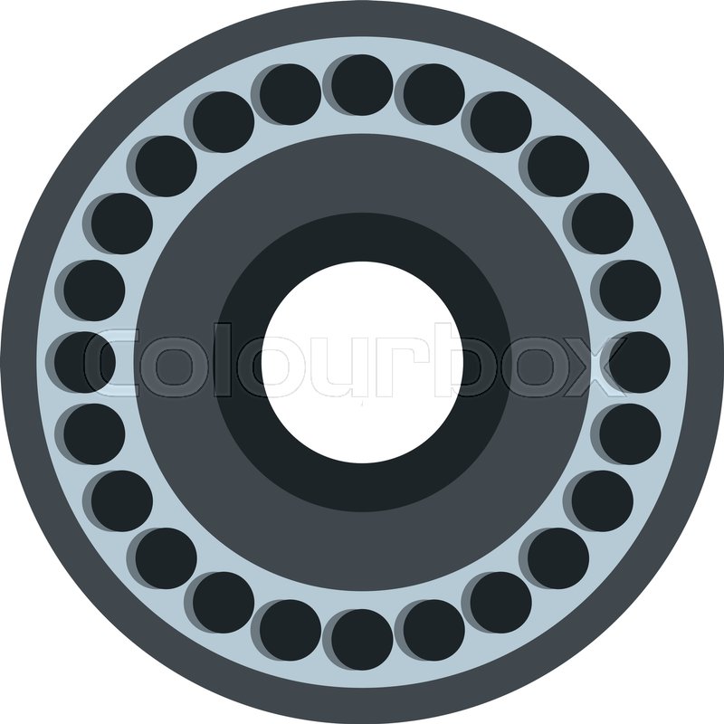 Bearing icon flat isolated on white ... | Stock vector | Colourbox