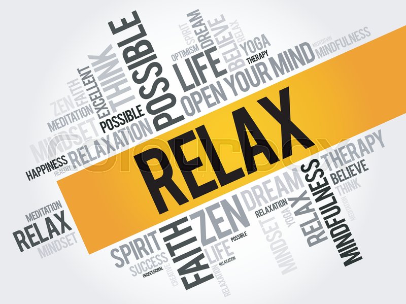 Relax word cloud concept | Stock vector | Colourbox