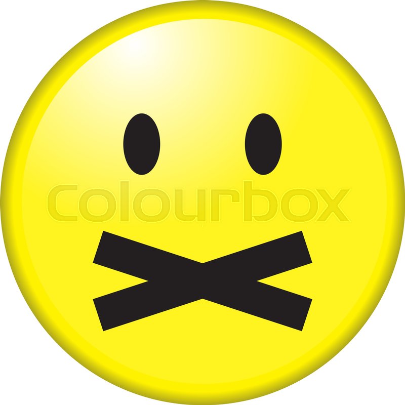 Smile mute | Stock vector | Colourbox