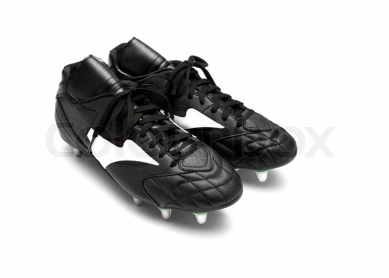Football boots isolated on a white ... | Stock image | Colourbox