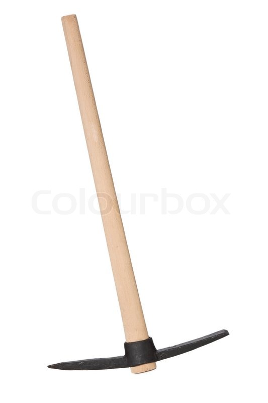 The pickaxe on white background | Stock image | Colourbox