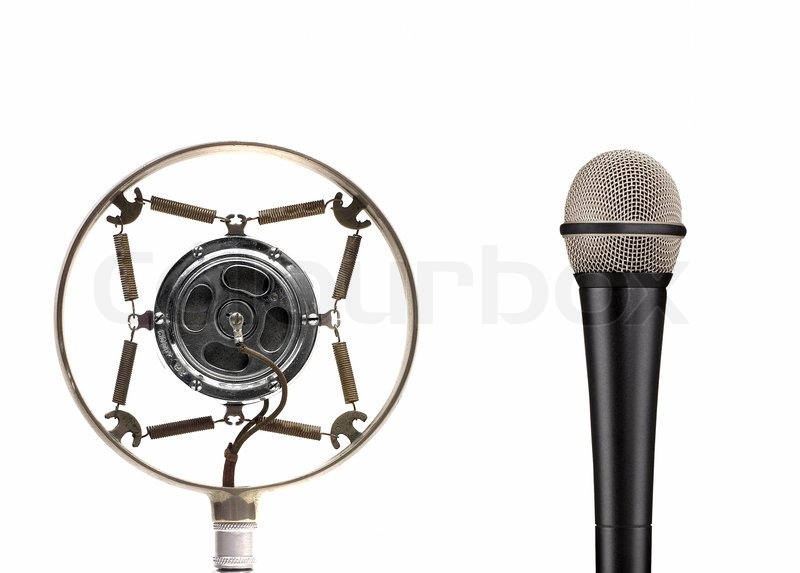 Vintage and modern microphone | Stock image | Colourbox