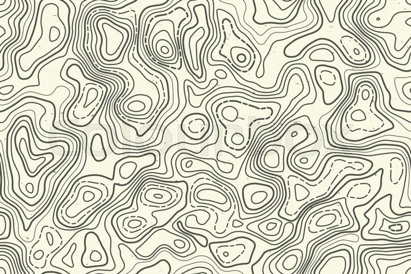 Seamless pattern topographic map ... | Stock vector | Colourbox