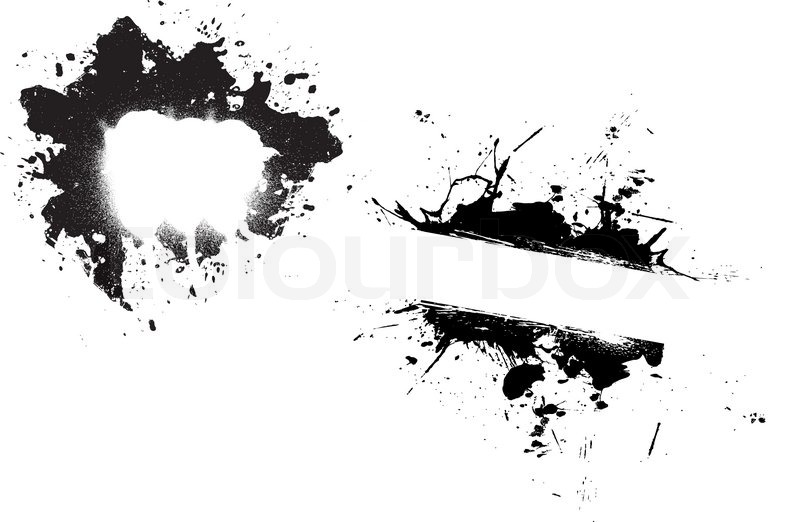 A few different grunge splatter frames ... | Stock vector | Colourbox