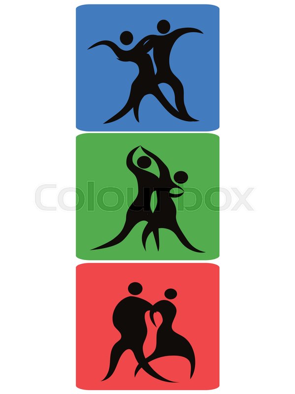 Dancing symbol buttons for dancing ... | Stock vector | Colourbox