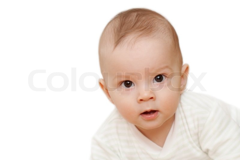 Neugierig baby face | Stock Bild | Colourbox
