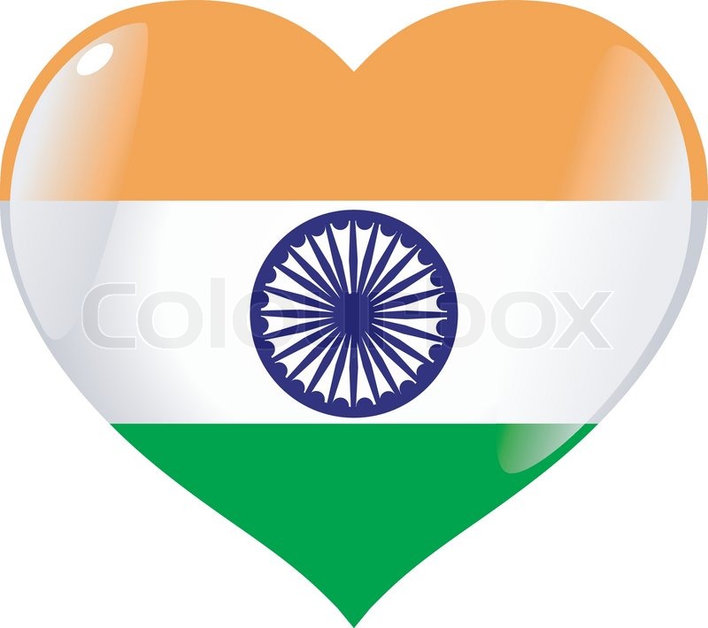 India in heart | Stock vector | Colourbox