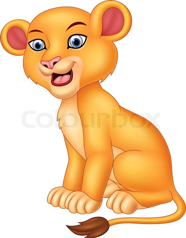 Vector illustration of Cartoon lioness ... | Stock vector | Colourbox