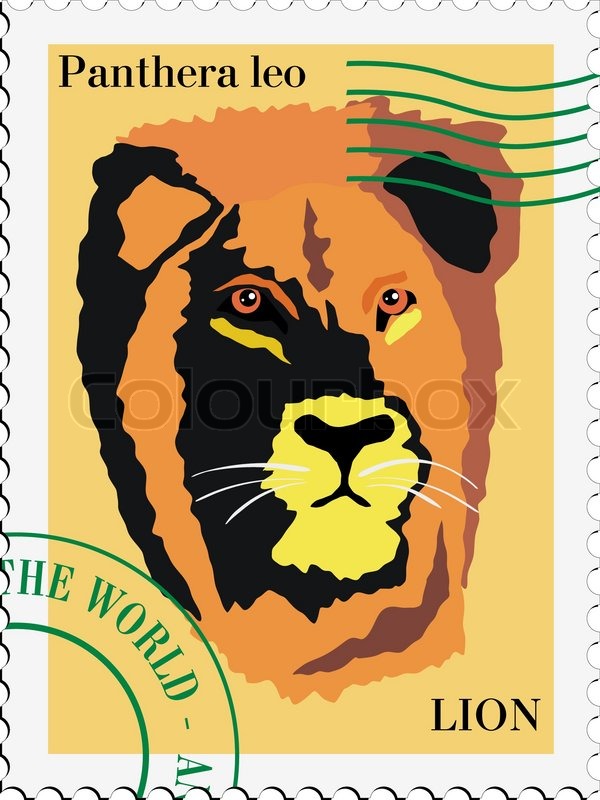Vector Stempel mit Löwe | Stock-Vektor | Colourbox