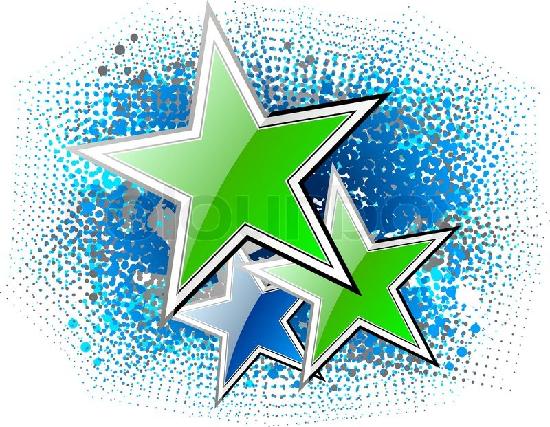 Green Star Background