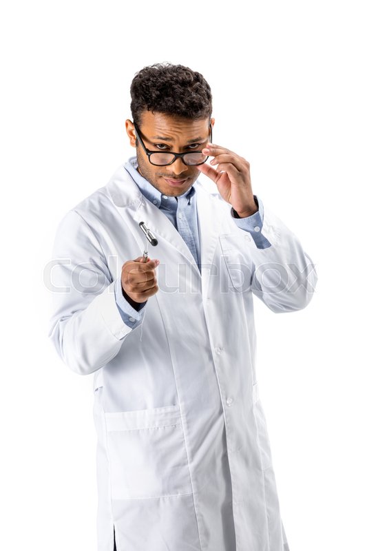 Young professional doctor in eyeglasses ... | Stock image | Colourbox