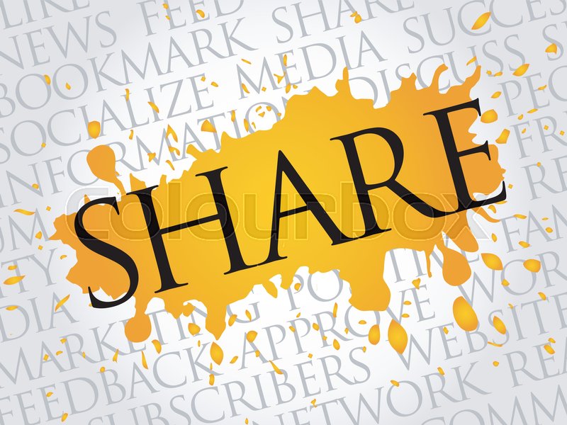SHARE word cloud, technology business ... | Stock vector | Colourbox