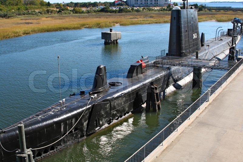 Submarine USS Clamagore docked at Patriot's Point Naval & Maritime ...