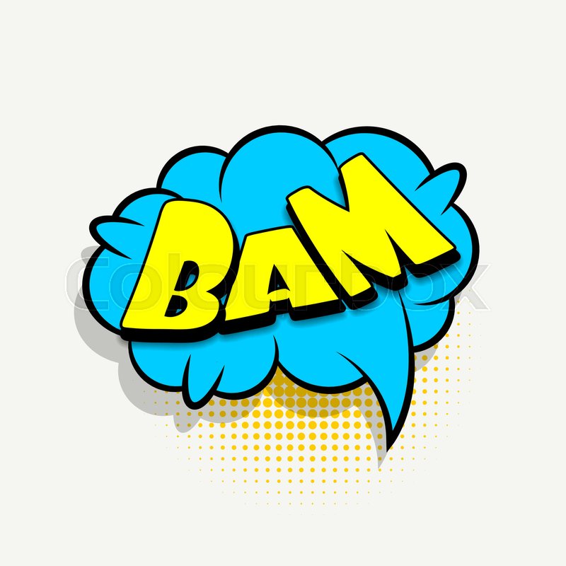 Lettering bam. Comics book balloon. ... | Stock vector | Colourbox