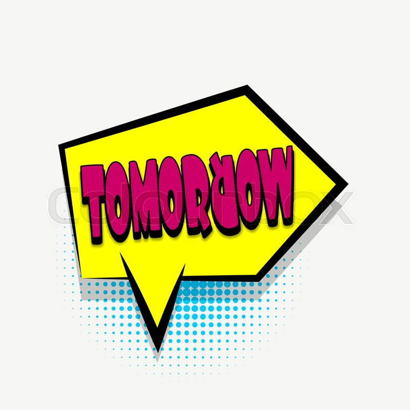 Lettering tomorrow. Comics book ... | Stock vector | Colourbox